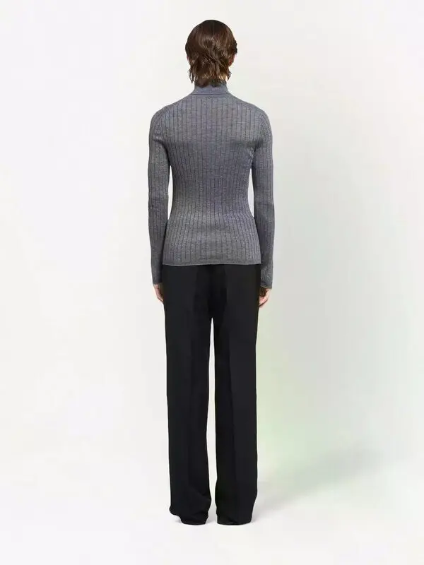 Prada Ribbed Roll Neck Jumper