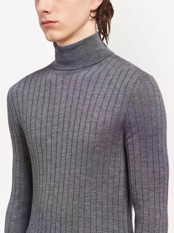 Prada Ribbed Roll Neck Jumper