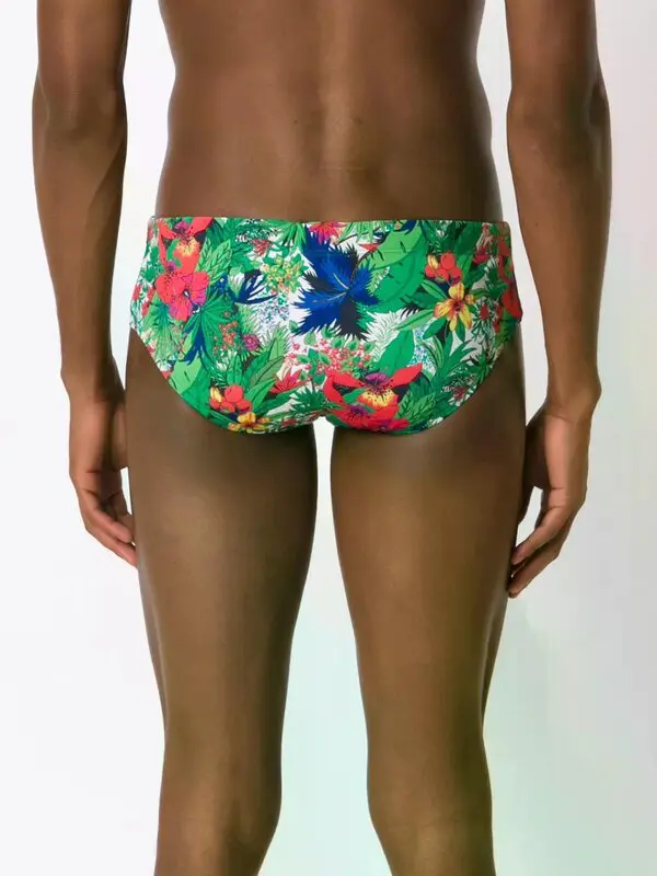 AMIR SLAMA Floral-print Swim Trunks