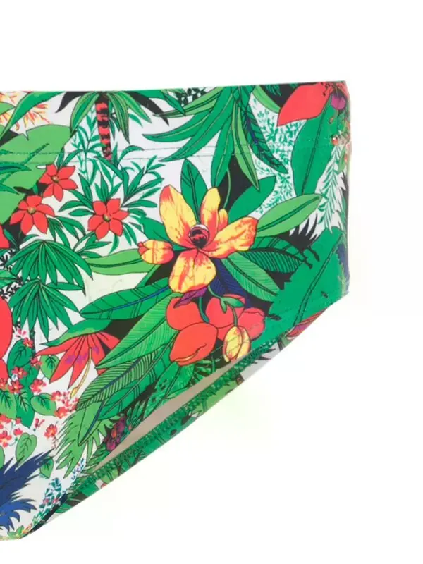AMIR SLAMA Floral-print Swim Trunks