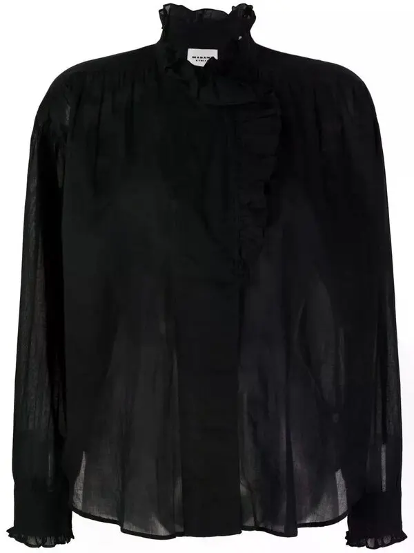 MARANT ETOILE Pamias Ruffled Blouse - Black