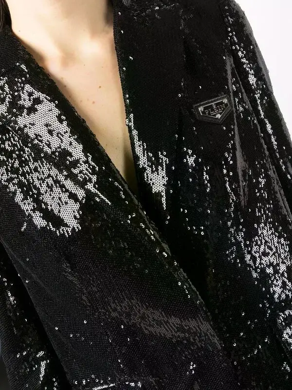 Philipp Plein Sequin-embellished Blazer - Black