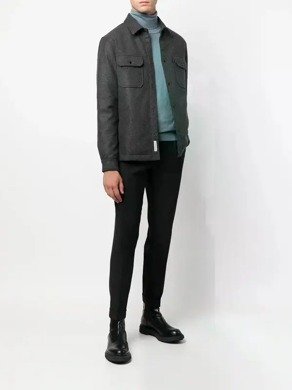 PT TORINO Charm-detail Tailored Trousers - Black