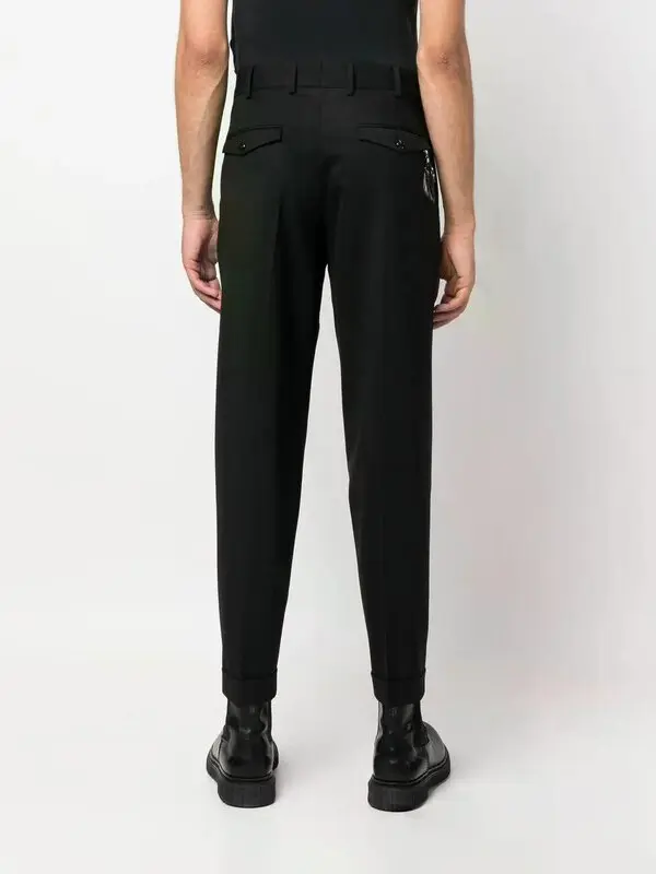 PT TORINO Charm-detail Tailored Trousers - Black