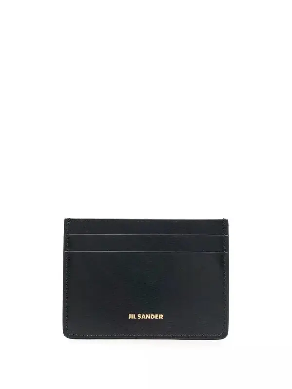 JIL SANDER Logo-lettering Leather Cardholder - Black