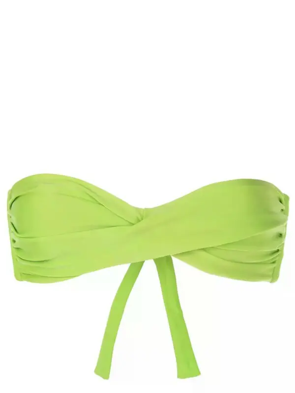 AMIR SLAMA Twist-detail Bikini Top - Green