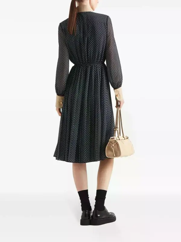 Prada Polka-dot Georgette Dress