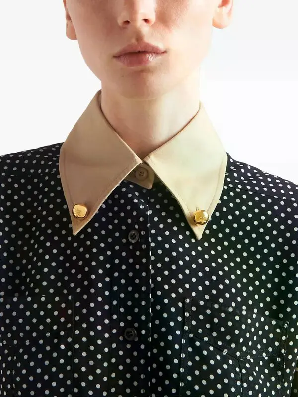 Prada Polka-dot Georgette Dress
