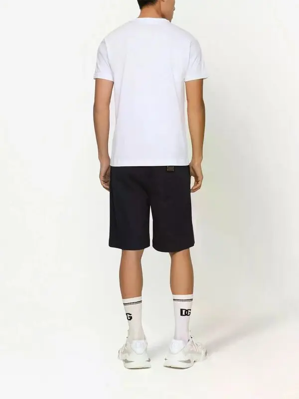 Dolce & Gabbana Logo Plaque Stretch-cotton Shorts