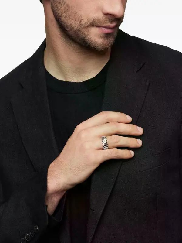 David Yurman Sterling Sculpted Cable Contour Band Ring