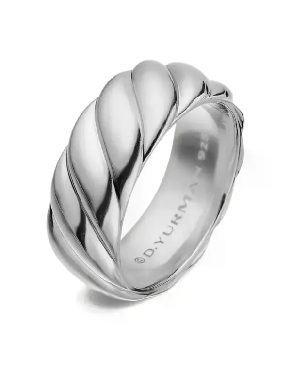 David Yurman Sterling Sculpted Cable Contour Band Ring