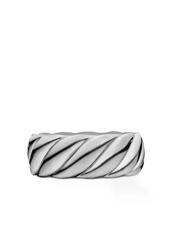 David Yurman Sterling Sculpted Cable Contour Band Ring