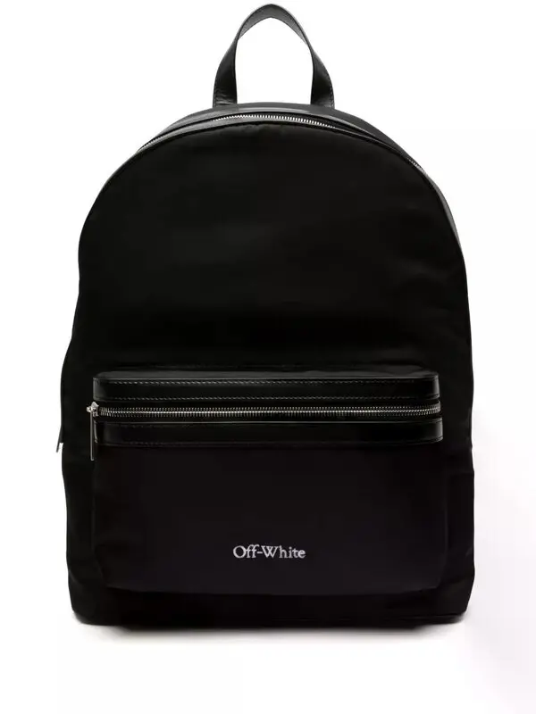 Off-White Embroidered-logo Backpack - Black