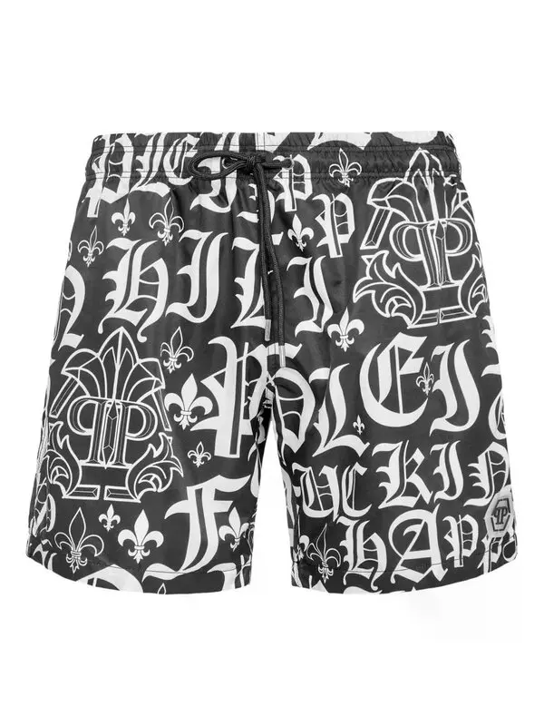 Philipp Plein Boxer Swim Shorts - Black