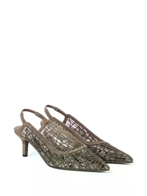 Brunello Cucinelli 55mm Sequin-embellished Pumps
