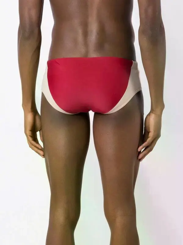 AMIR SLAMA Two-tone Drawstring Swim Trunks