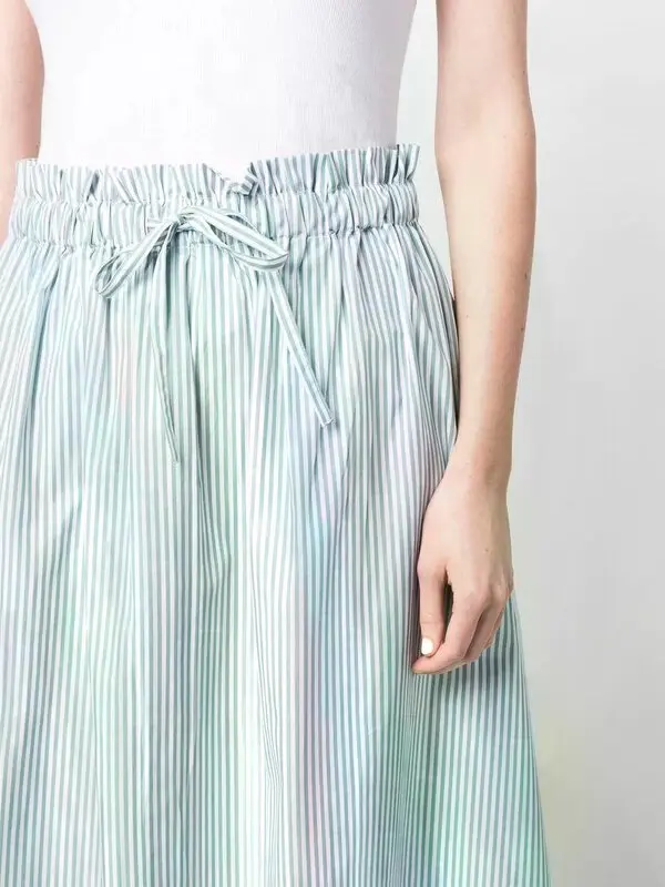 Woolrich Striped Poplin Midi Skirt