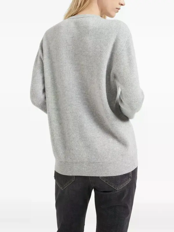 Brunello Cucinelli Round-neck Cashmere Jumper - Grey