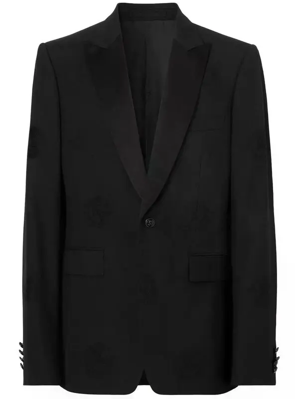 Burberry Oak Leaf Crest Jacquard Tuxedo Jacket