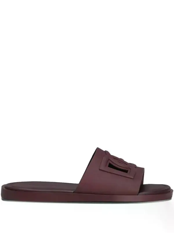 Dolce & Gabbana Rubber Logo Slide Sandals