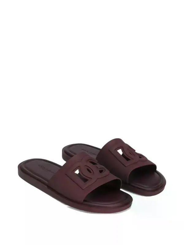 Dolce & Gabbana Rubber Logo Slide Sandals