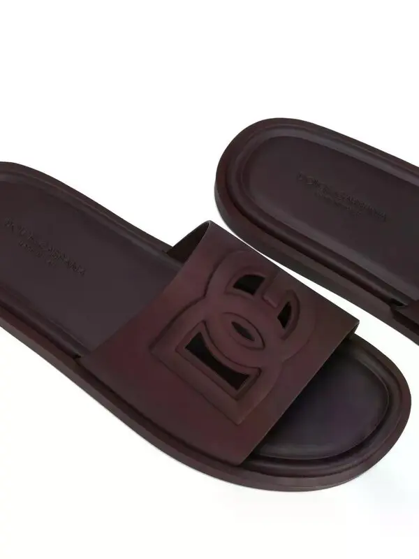 Dolce & Gabbana Rubber Logo Slide Sandals
