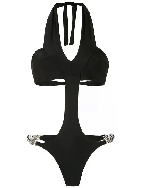 AMIR SLAMA Cut Out Swimsuit - Black