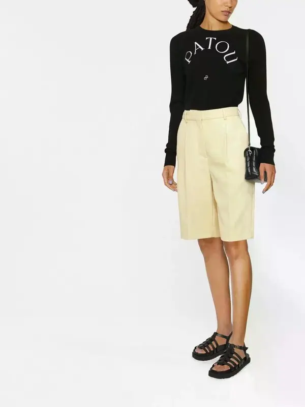 PATOU Logo-print Wool-blend Jumper