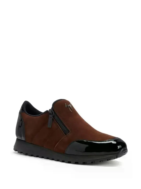 GIUSEPPE ZANOTTI Ilde Run Double-zip Low-top Sneakers - Brown