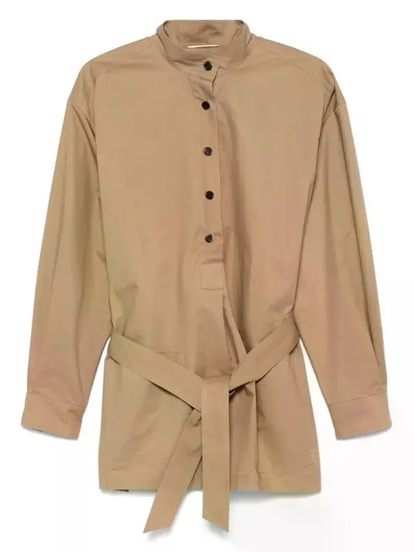 Saint Laurent Belted Top - Brown