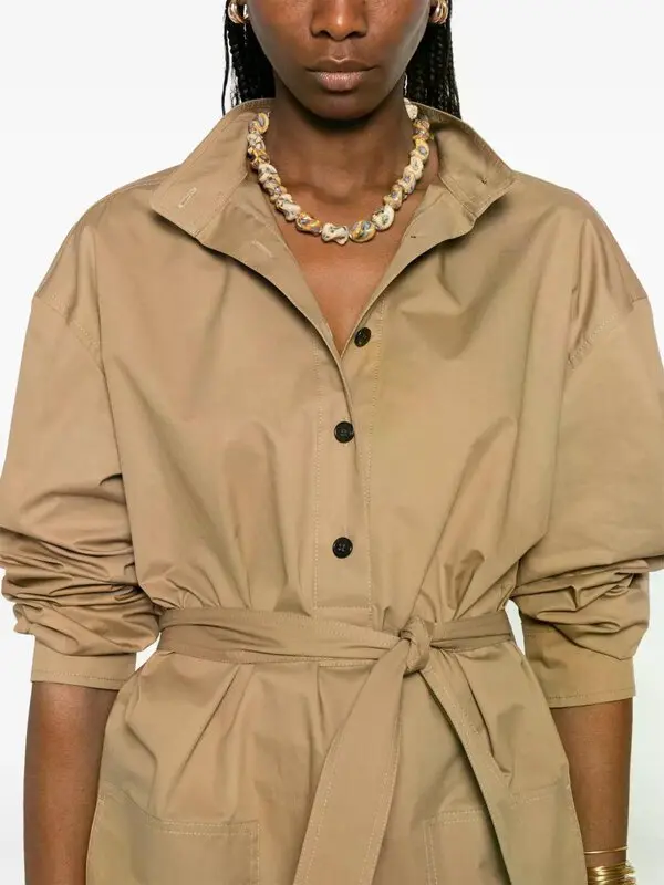Saint Laurent Belted Top - Brown