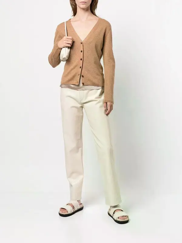 Vince Buttoned-up V-neck Cardigan - Brown
