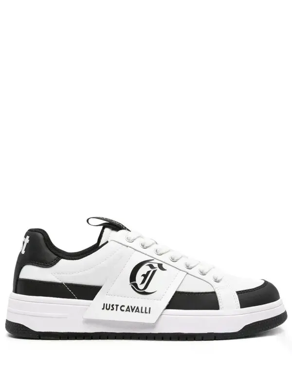 Just Cavalli Logo-print Leather Sneakers