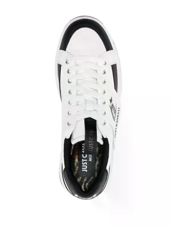 Just Cavalli Logo-print Leather Sneakers