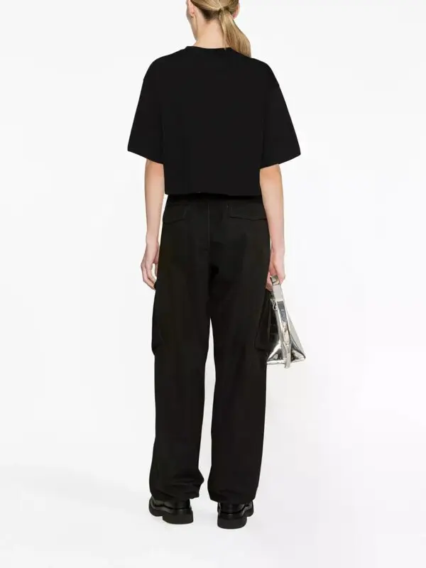 Balmain Logo Crop T-shirt