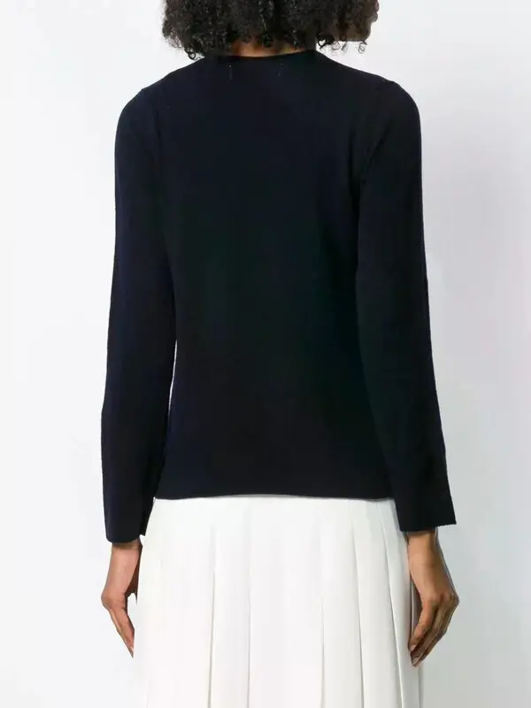 Play Comme Des Garcon Heart-appliqué Sweater - Blue