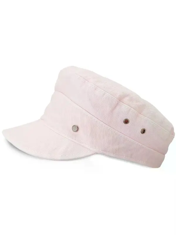 MAISON MICHEL Romy Eyelet-detail Cotton Cap - Pink