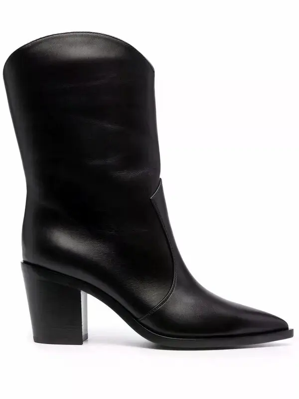 GIANVITO ROSSI Pointed Leather Boots