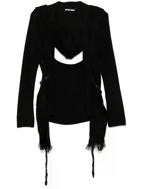 HYEIN SEO Hooded Knit Cardigan
