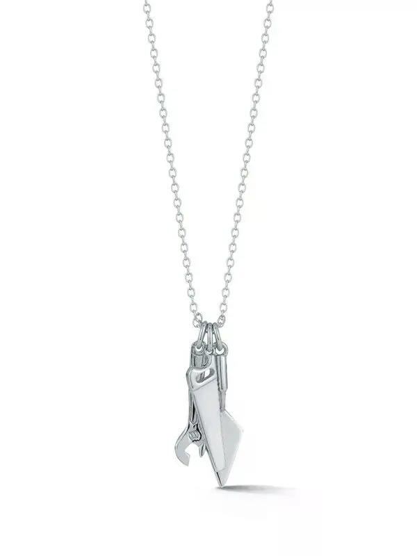 Mateo Tool Charm Necklace - Silver