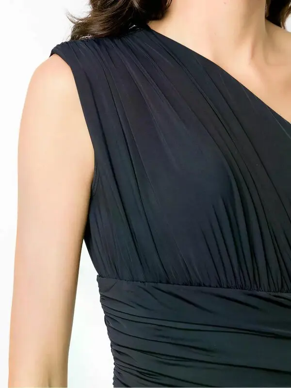 AMIR SLAMA Ruched Panelled Body Top - Black
