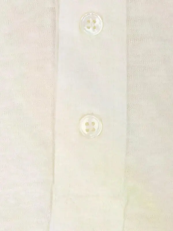 LARDINI Linen Polo Shirt - White