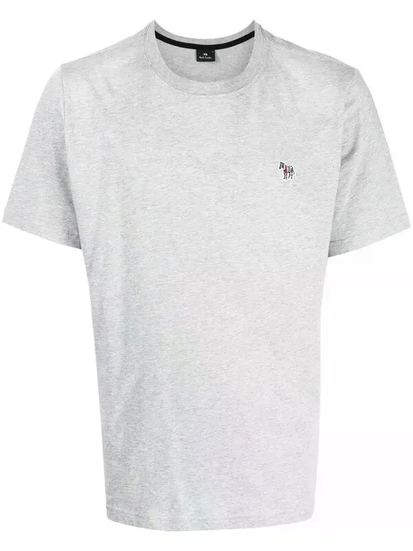 Paul Smith Zebra Embroidered-logo T-shirt - Grey