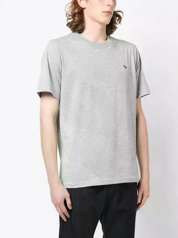 Paul Smith Zebra Embroidered-logo T-shirt - Grey