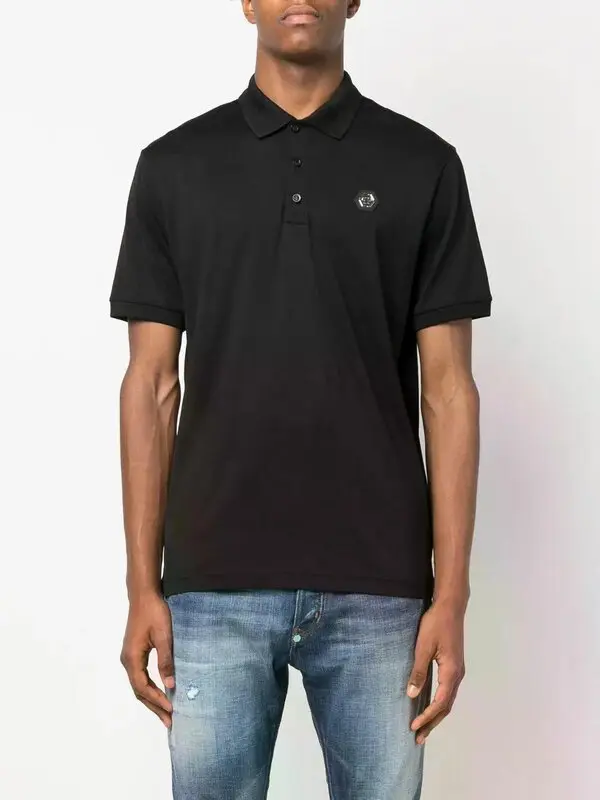 Philipp Plein Short Sleeve Polo Shirt - Black