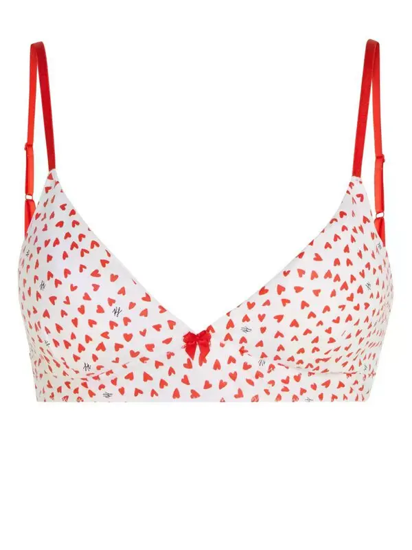 Karl Lagerfeld K/heart Bralette - White