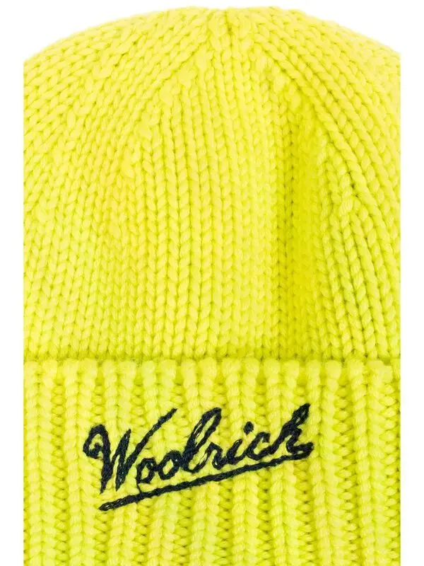 Woolrich Logo-intarsia Virgin Wool Beanie