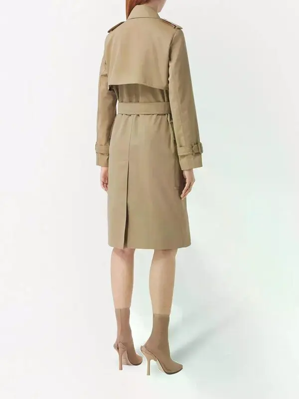 Burberry Check Lapel Trench Coat