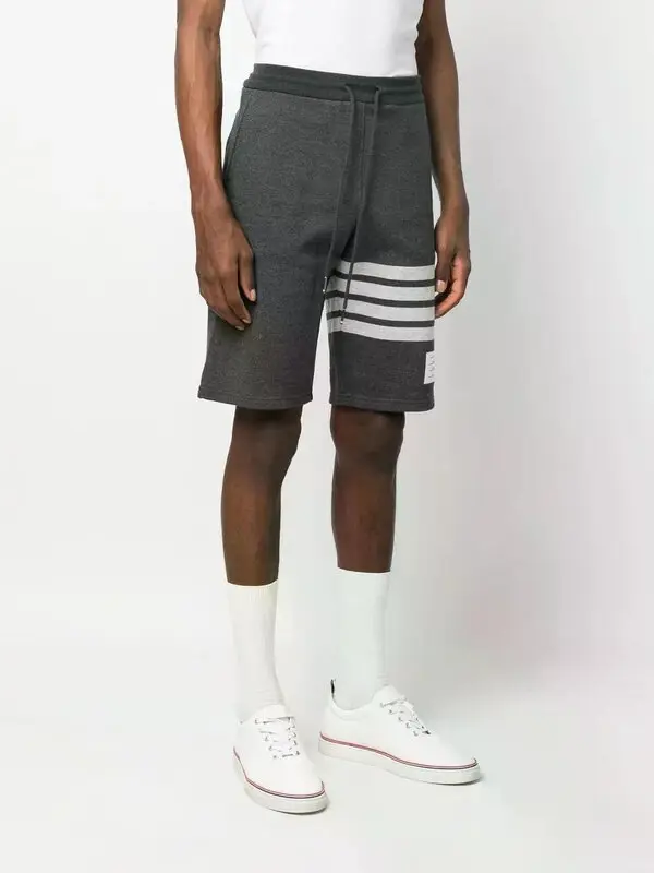 Thom Browne Stripe-detail Track Shorts - Grey