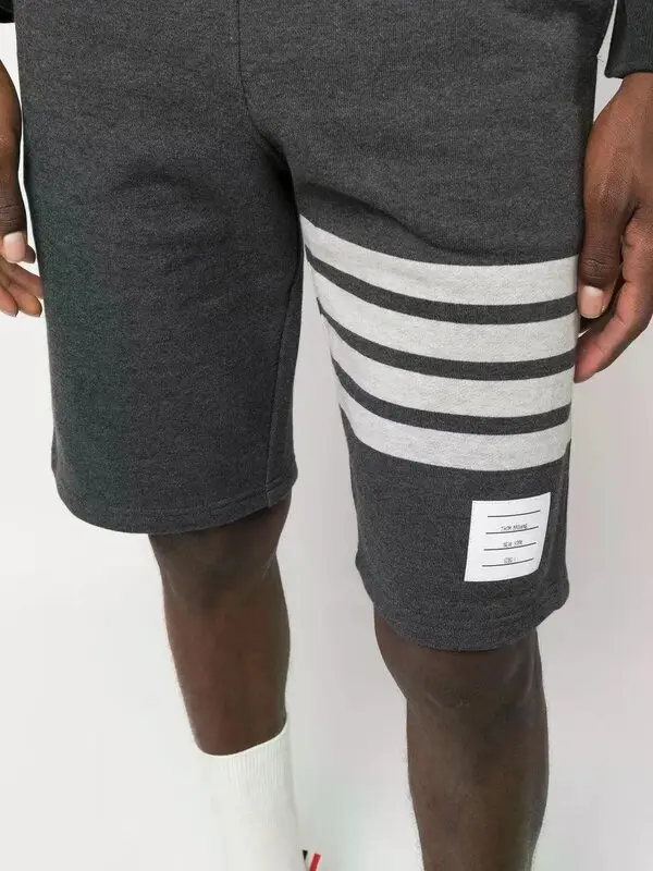 Thom Browne Stripe-detail Track Shorts - Grey